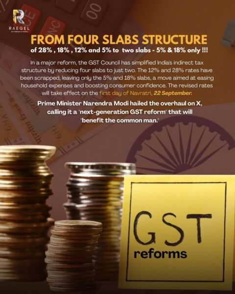 GST 2.0: A Simplified Tax Framework for India. | raegel.com